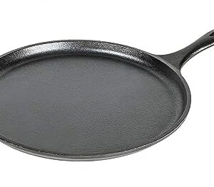 Lodge L9OG3 Cast Iron Round Griddle, Pre-Seasoned, 10.5-inch