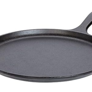 Lodge L9OG3 Cast Iron Round Griddle, Pre-Seasoned, 10.5-inch