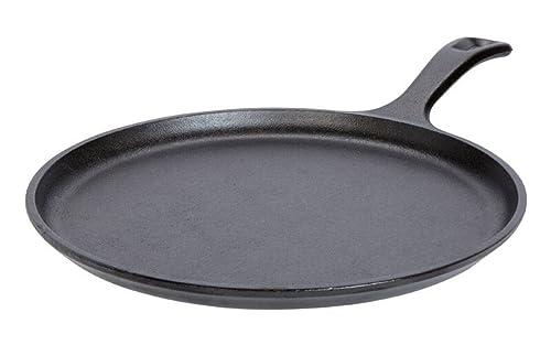 Lodge L9OG3 Cast Iron Round Griddle, Pre-Seasoned, 10.5-inch