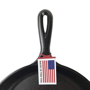 Lodge L9OG3 Cast Iron Round Griddle, Pre-Seasoned, 10.5-inch