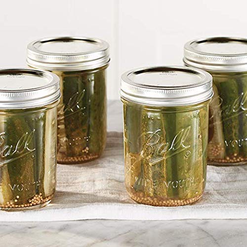 Ball Wide Mouth Pint Mason Jars with Lids & Bands | 16-oz | 2-Pack