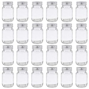 u pack 2oz mason jar with silver lid for honey jam spice pack of 24 sets