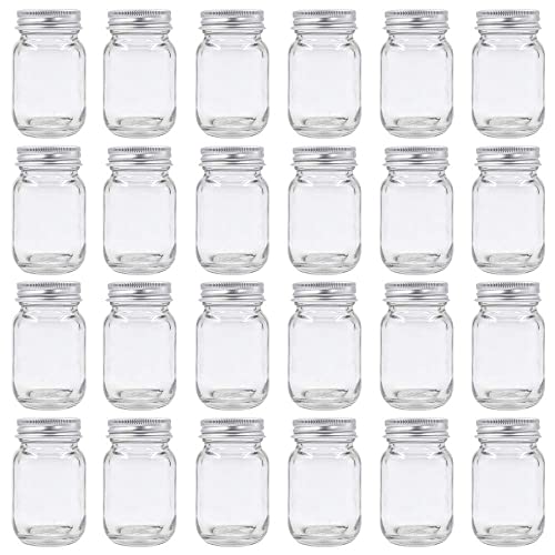 U Pack 2oz Mason Jar with Silver Lid for Honey Jam Spice Pack of 24 Sets