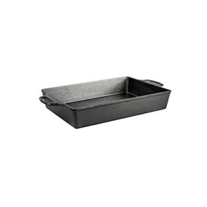 Lodge 9"x13" Cast Iron Casserole, Black