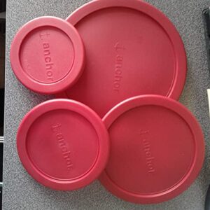 Anchor Hocking Replacement Lids 1x7cup,1x4cup,1x2cup,1x1cup, red Round lid