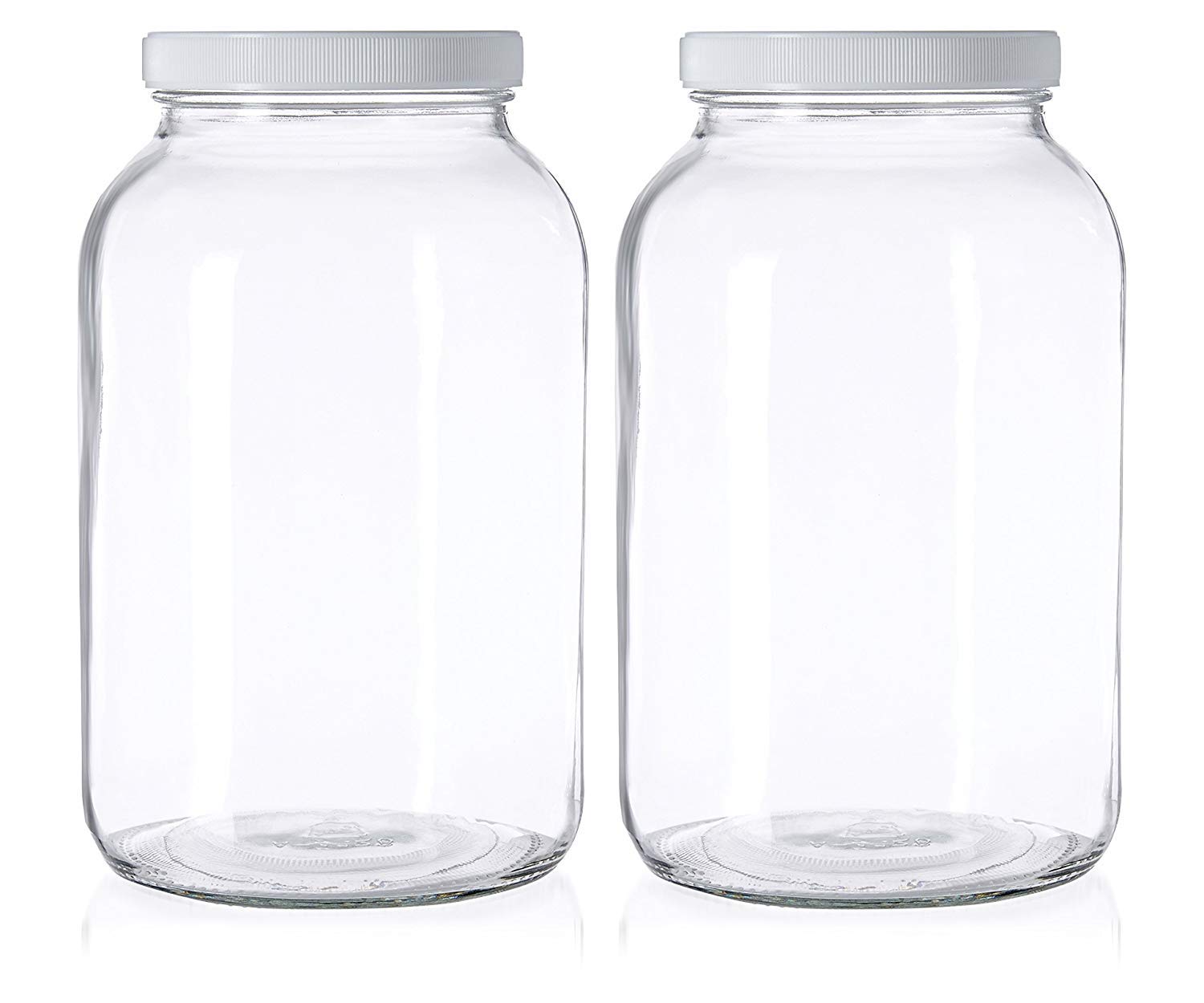 kitchentoolz 1 Gallon Extra Large Glass Mason Jar - Wide Mouth with Airtight Lid - Safe Container for Fermenting, Pickling, and Storing