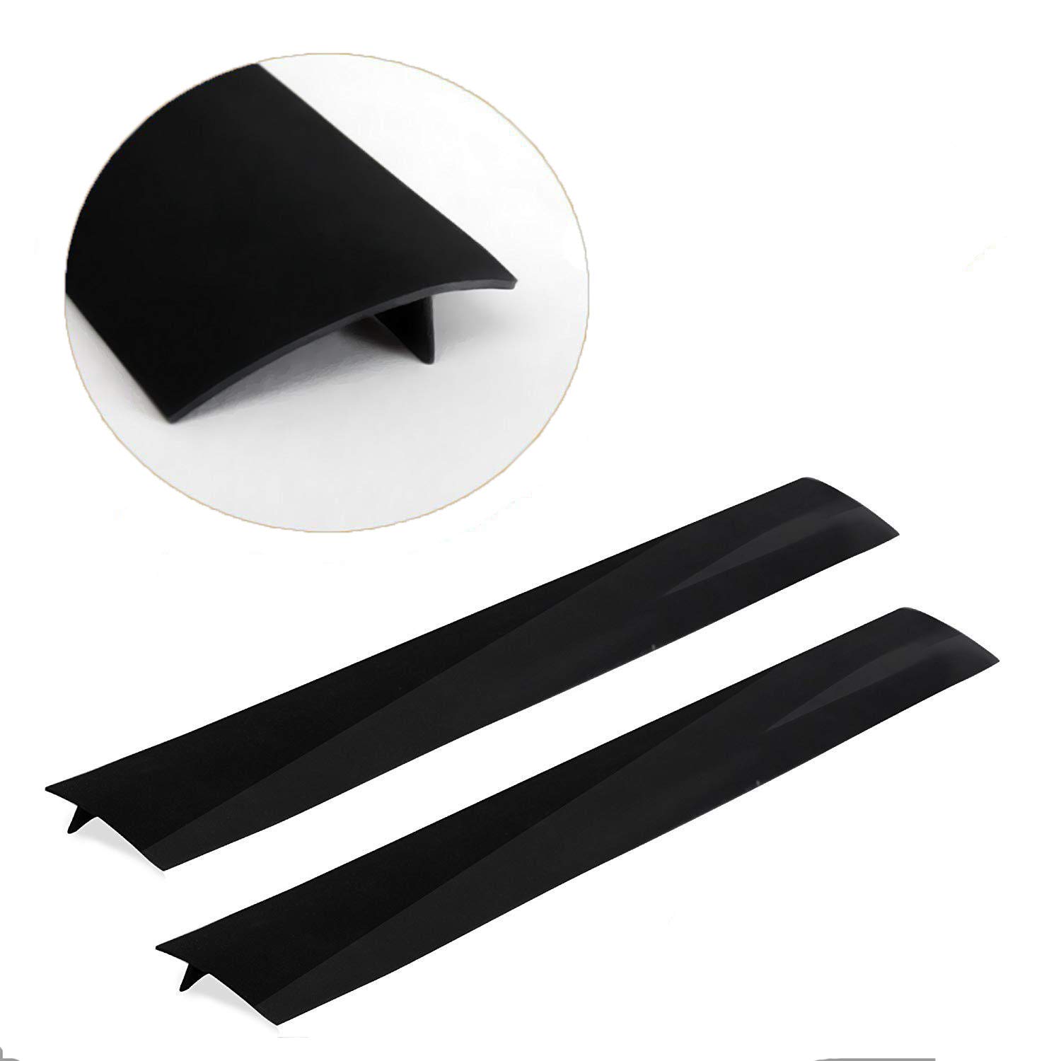 Silicone Kitchen Stove Gap Covers, Kitchen Counter Gap Anti-Slip Non-Tacky Filler Seals Spills Between Counter, Stovetop, Oven, Washer, heat-resistant，Set of 2 (21 Inches, Black) by liboyixi