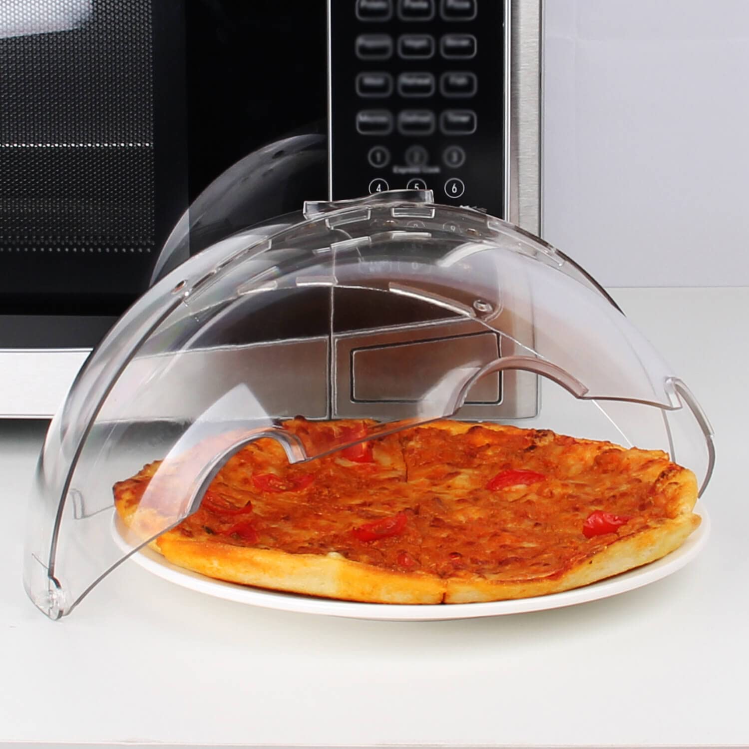 Flippable Microwave Cover for Food, Dish, Higher Microwave Plate Cover for Heating, Stay-Inside Splatter Guard for Microwave Oven, Innovative Lid