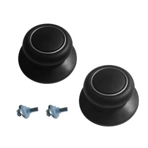 2 pack pot lid top replacement knob -heat resistant, bakelite kitchen pot lid handle, replacement holding handle knobs for casserole kettle cover glass saucepan lid pot-black