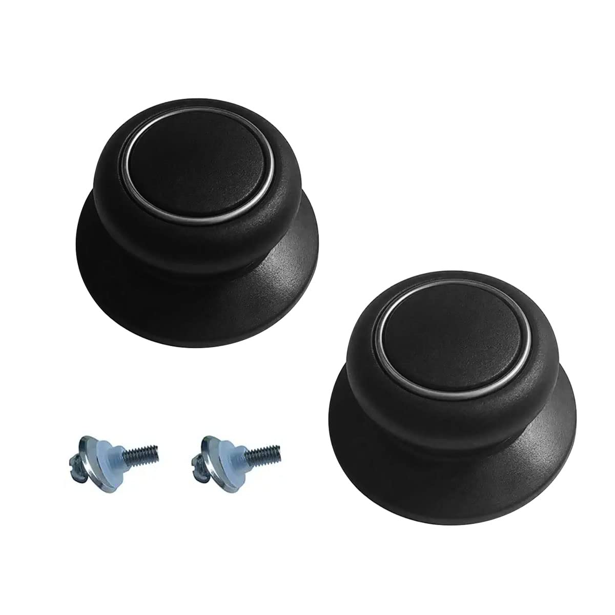 2 Pack Pot Lid Top Replacement Knob -Heat Resistant, Bakelite Kitchen Pot Lid Handle, Replacement Holding Handle Knobs for Casserole Kettle Cover Glass Saucepan Lid Pot-Black