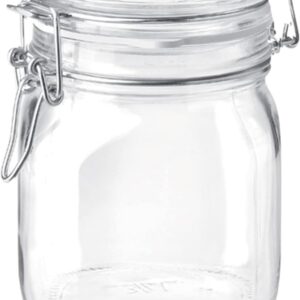 Bormioli Rocco SYNCHKG009319 B0727PL21D Fido Glass Canning Jar Italian.75, Clear