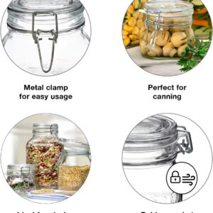 Bormioli Rocco SYNCHKG009319 B0727PL21D Fido Glass Canning Jar Italian.75, Clear