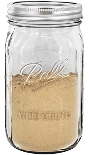 Ball Mason 32 oz Wide Mouth Jars with Lids and Bands, Set of 12 Jars.