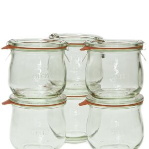 Weck 746 1/5 Liter Tulip Jar, 12.5 Oz - Set of 6