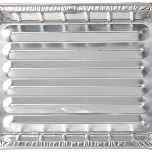 DCS Deals Pack of 25 Disposable Aluminum Foil Toaster Oven Pans - Mini Broiler Pans | BPA Free | Perfect for Small Cakes or Personal Quiche | Standard Size - 8 1/2" x 6"