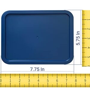 Replacement Lid for Pyrex Plastic Blue Cover 3 Cup Bowl Dish Rectangle 7210-PC (2-Pack)