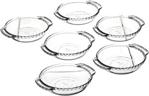 anchor hocking oven basics 6-inch mini pie plate, set of 6