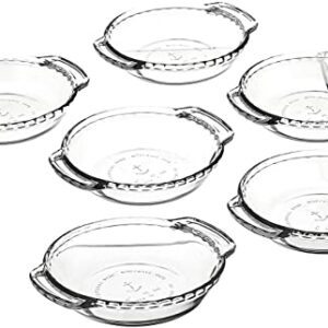 Anchor Hocking Oven Basics 6-Inch Mini Pie Plate, Set of 6