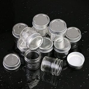 CZWESTC 16PACK 2Ounces Glass Jars with Lids,Mini Mason Jar Shot Glasses with Metal Lid,Round Set Glass Jars Canning Storage Jars Containers for Storing Lotions, Powders, and Ointments …