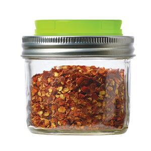 jarware spice lid for regular mouth mason jars, green