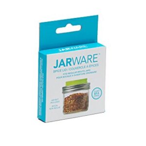 Jarware Spice Lid for Regular Mouth Mason Jars, Green