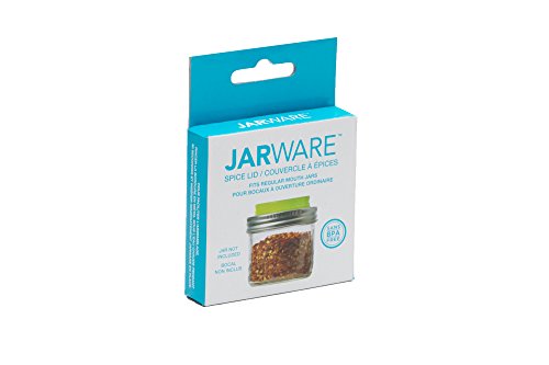 Jarware Spice Lid for Regular Mouth Mason Jars, Green