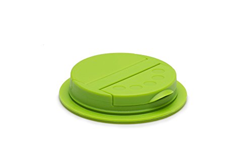 Jarware Spice Lid for Regular Mouth Mason Jars, Green