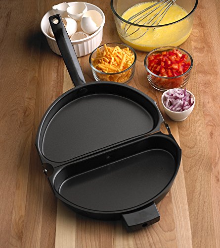 Fox Run Non-Stick Folding Omelette Pan, 8 inches, Metallic