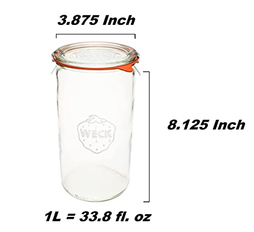 VERSAINSECT – 1.5L Glass Jars with Large Storage Capacity – Preserving Jars with Airtight Lids Suitable for Pickling – Heat Resistant Canning Jars - Microwave Safe - (1 Jar with Glass Lid) 54 fl. oz