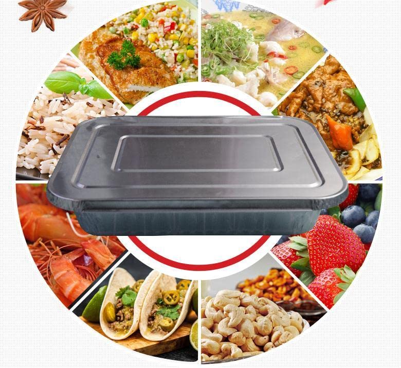 FVLFIL POGEAIR 9x13 Disposable Aluminum Pans with Lids 25-Set,Half-Size 2.4" Deep Foil Steam Baking Pans,Grill Drip Grease Trays,Steam Table Tin Containers for Food Prep & Storage,Catering,Chafing