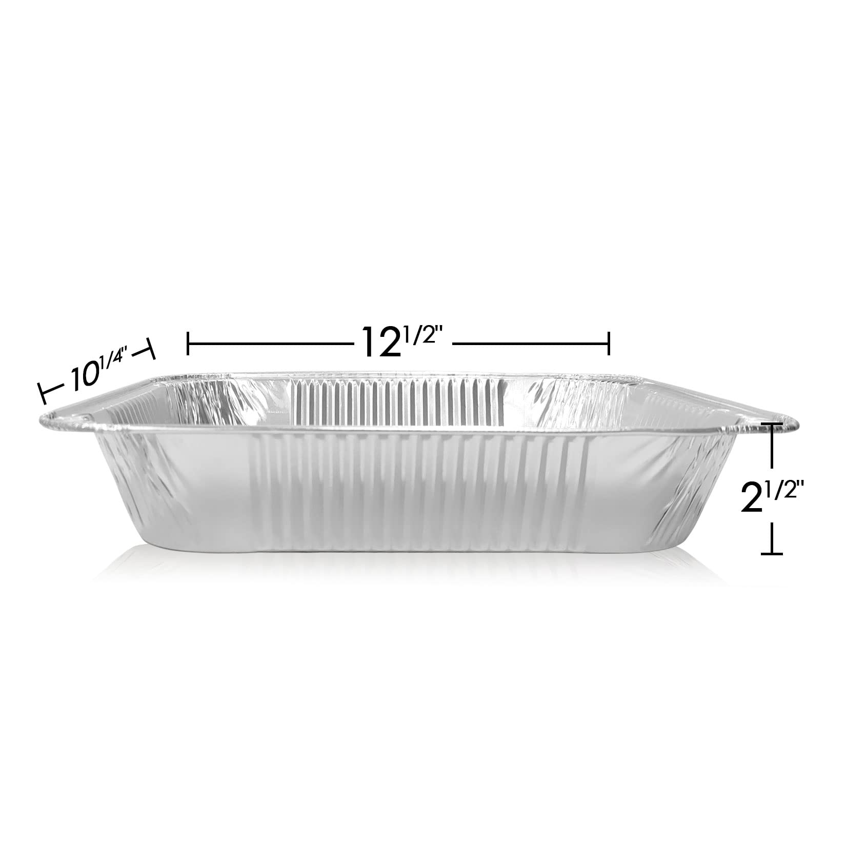 FVLFIL POGEAIR 9x13 Disposable Aluminum Pans with Lids 25-Set,Half-Size 2.4" Deep Foil Steam Baking Pans,Grill Drip Grease Trays,Steam Table Tin Containers for Food Prep & Storage,Catering,Chafing