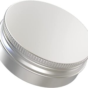 20 Pcs 2 Ounce Aluminum Tin Jar, 60 ML Refillable Tin Container, with Screw Lid, for Storing Spices, Candies, Candles, Silver