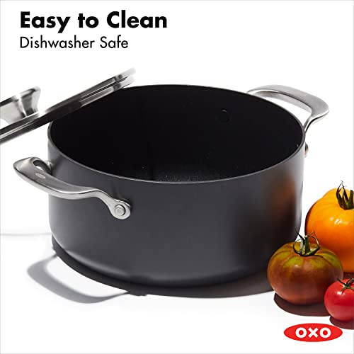 OXO Professional Hard Anodized PFAS-Free Nonstick, 10 Piece Cookware Pots and Pans Set, Induction, Diamond reinforced Coating, Dishwasher Safe, Oven Safe, Black