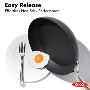 OXO Professional Hard Anodized PFAS-Free Nonstick, 10 Piece Cookware Pots and Pans Set, Induction, Diamond reinforced Coating, Dishwasher Safe, Oven Safe, Black