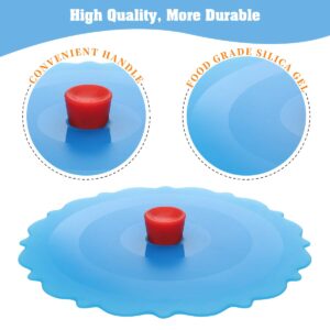 Silicone Cup Covers (Set of 4) ， Multicolored Silicone Lids for Mugs, Cups, Tea Pots,Flexible Mug Covers，Hot Cup Lids for Coffee & Tea