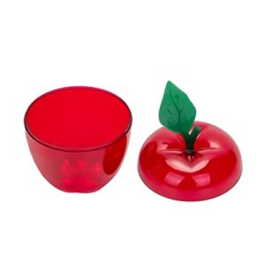 HANZE Large Red Apple Container, Apple Shaped Candy Toy Filling Containers Jar, Back To School Teacher Appreciation Gift, Wedding Party Ornaments Christmas Decorations Supplies Favors - 4 Pack