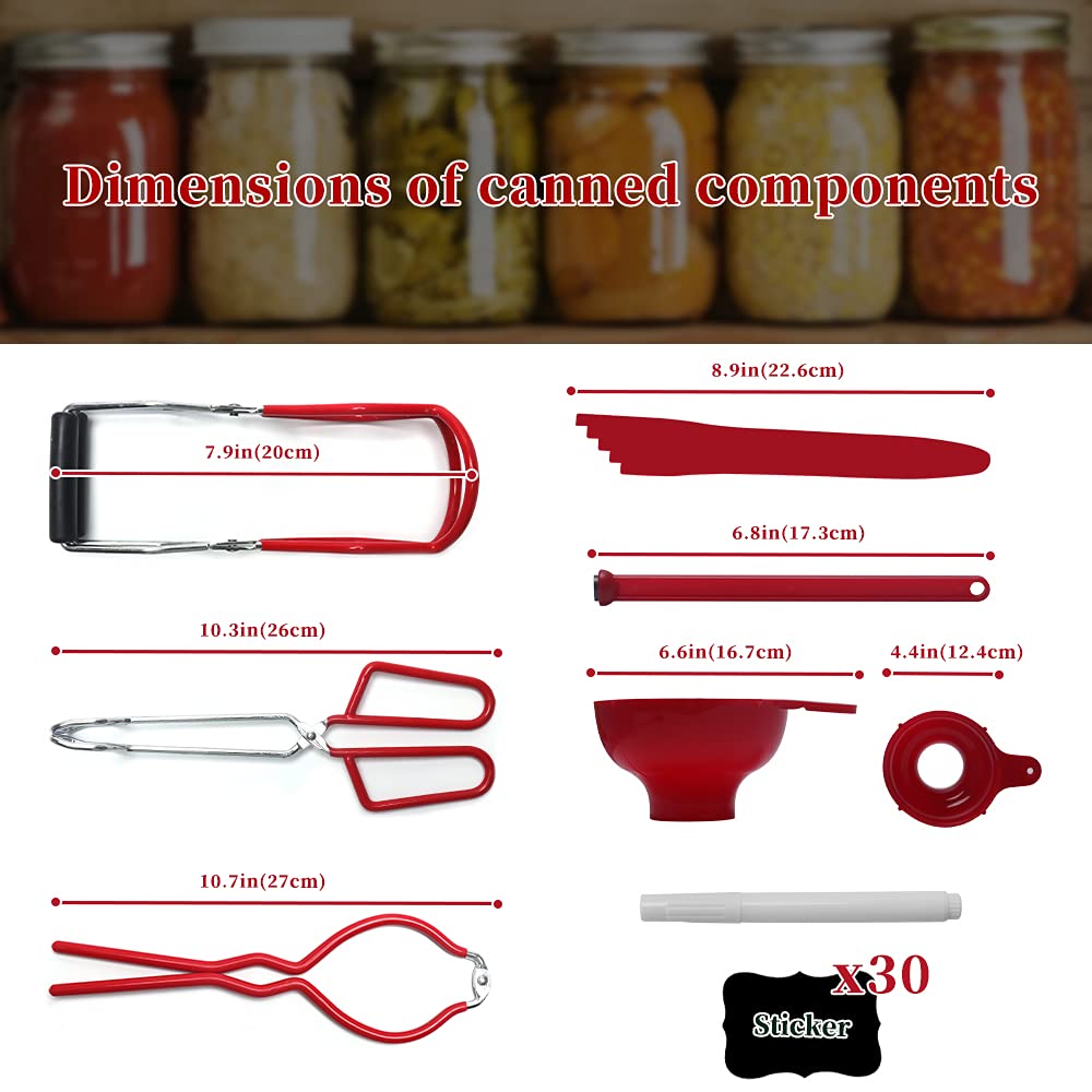 Canning Supplies Starter Kit, Home Canning Kit Tools Set for 37PCS Kitchen, Durable and Comfortable Material, Non-Slip and Easy to Control When in Use, A Good Set of Canning Accessories Equipment.