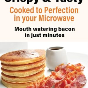 Emson Bacon Wave TRTAZ11A, Microwave Bacon Cooker, New, 9.96" x 8.03" x 0.37" (Length x Width x Height), White