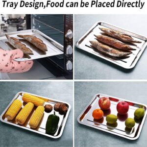 Ponliumer Stainless Steel Baking Tray Pan Compatible with Cuisinart Toaster Oven Tray,Suitable for Cuisinart Air Fryer TOA-060 and TOA-065.…