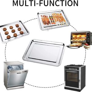 Ponliumer Stainless Steel Baking Tray Pan Compatible with Cuisinart Toaster Oven Tray,Suitable for Cuisinart Air Fryer TOA-060 and TOA-065.…