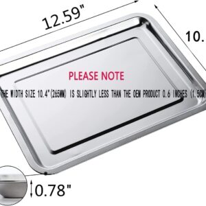 Ponliumer Stainless Steel Baking Tray Pan Compatible with Cuisinart Toaster Oven Tray,Suitable for Cuisinart Air Fryer TOA-060 and TOA-065.…