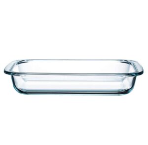 1 liter mini (5.5in x 8in) glass baking dish for oven, single serving glass pan for cooking small glass casserole dish rectangular baking pan glass oven bakeware