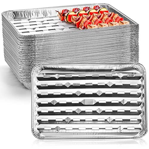 Yesland 30 Pack Disposable Aluminum Foil Pans - 13.4 x 9 x 1.1 Inch Food Containers, Aluminum Sheet Pans for Cooking, Baking, Heating, Storing, Meal Prep, Takeout