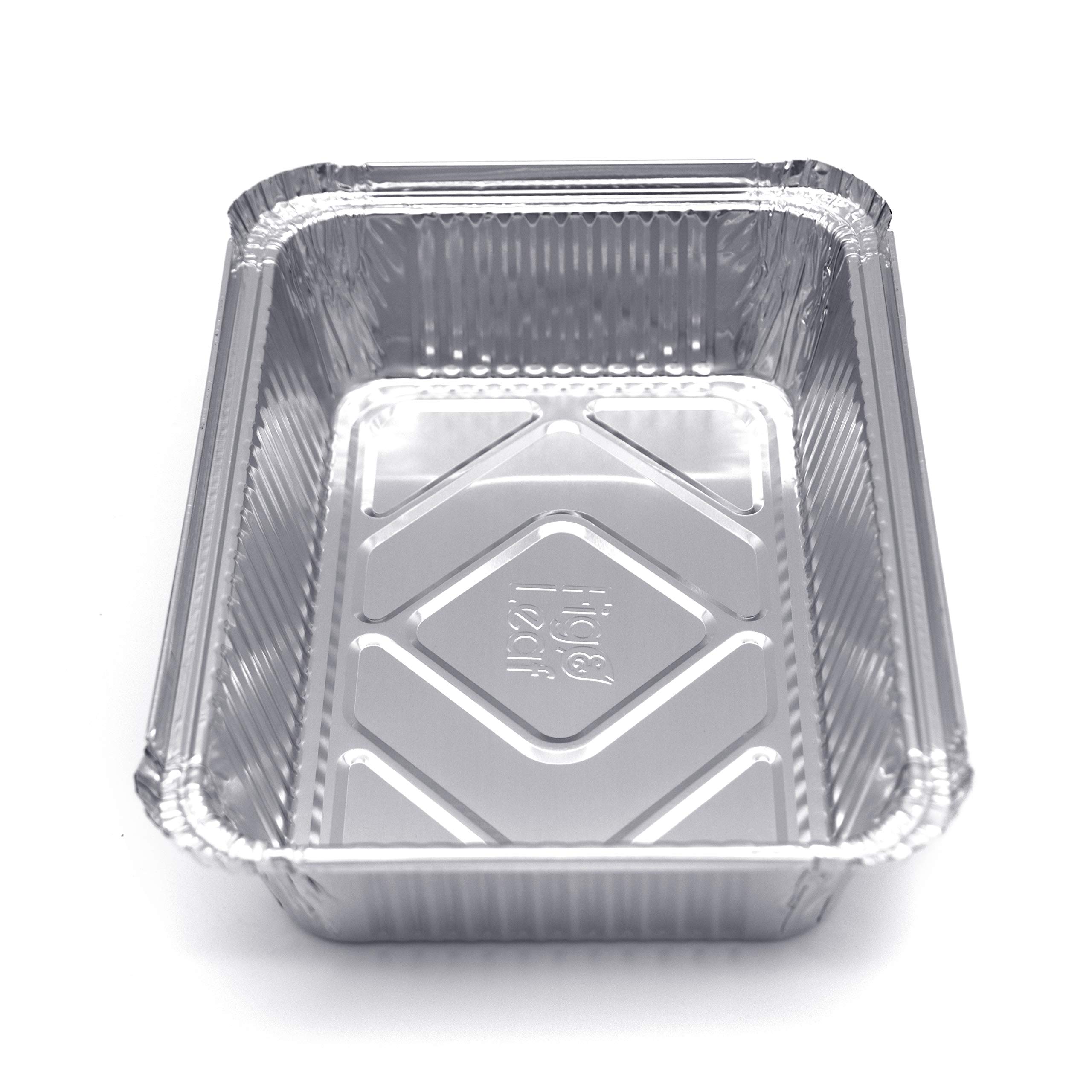 (120 Pack) Premium 2.5-LB Takeout Pans with Lids - 8.6" x 6.1" x 2" l Heavy Duty Disposable Aluminum Foil for Catering Party Meal Prep Freezer Drip Pans BBQ Potluck Holidays