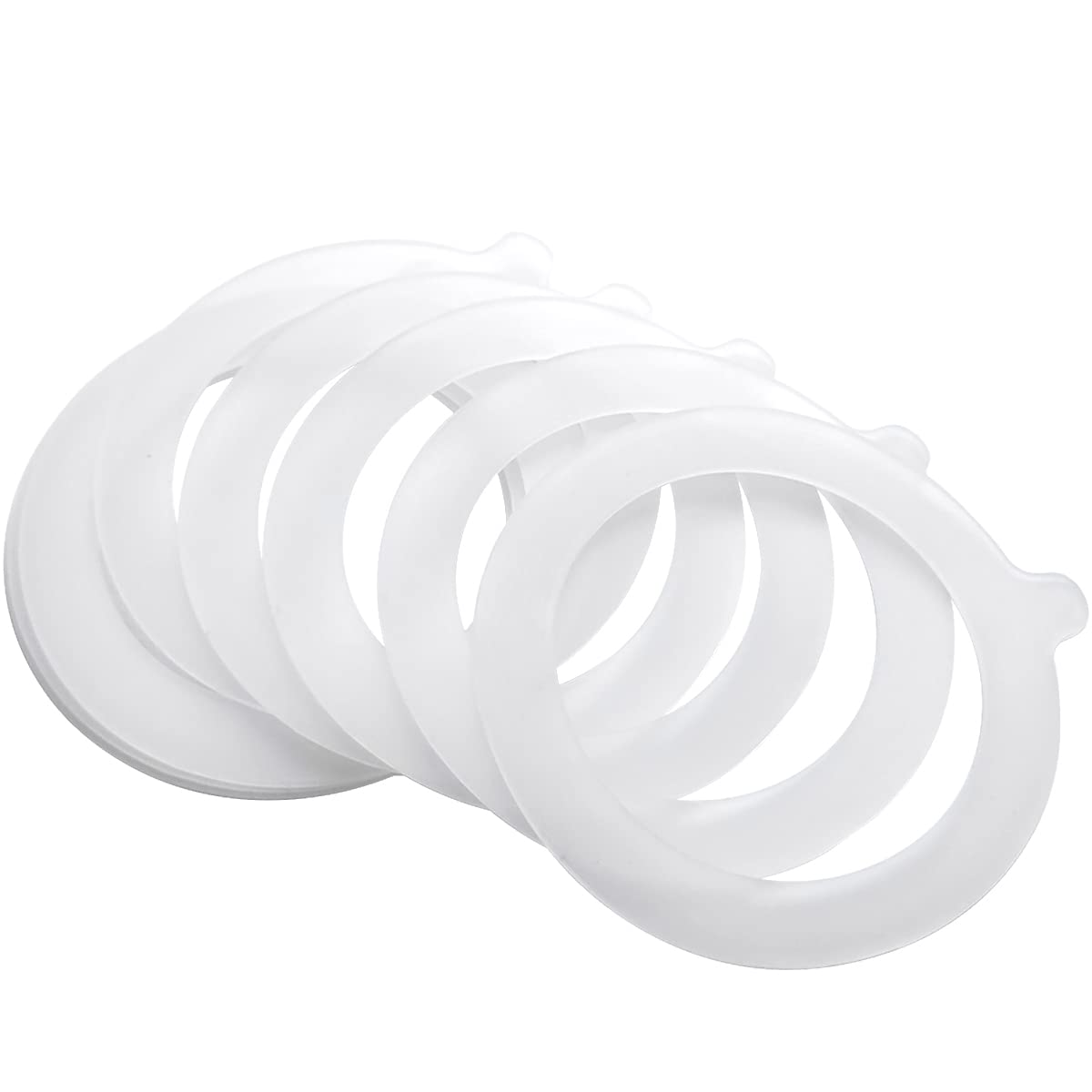 8 Pieces Silicone Jar Replacement Gasket, 3.75 Inch Sealing Rings for Glass Clip Top Jars, Leak-Proof Canning Silicone Fitting Seals(White)