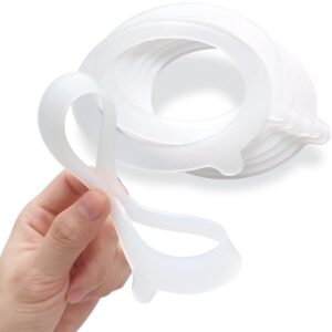 8 Pieces Silicone Jar Replacement Gasket, 3.75 Inch Sealing Rings for Glass Clip Top Jars, Leak-Proof Canning Silicone Fitting Seals(White)