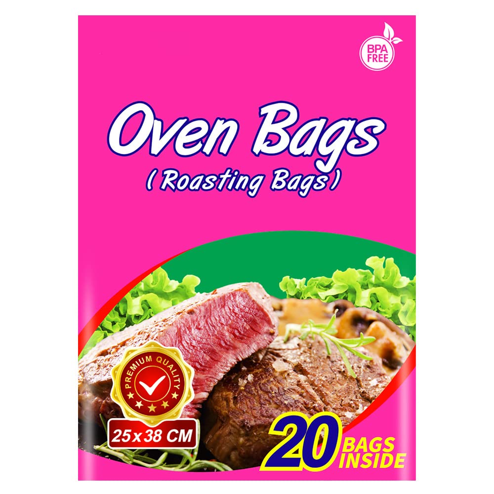 20Counts Oven Bags, Cooking Roasting Bags for Meats Chicken Fish Vegetables (10×15 inch)