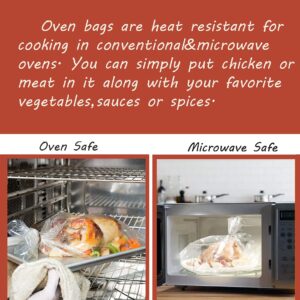 20Counts Oven Bags, Cooking Roasting Bags for Meats Chicken Fish Vegetables (10×15 inch)