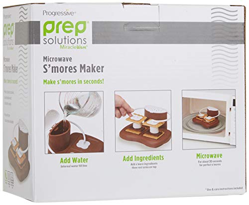 Progressive Prep Solutions Microwave S'mores Maker, Brown/White