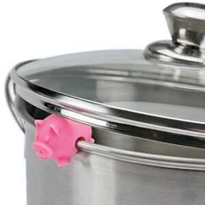 Tovolo Pot Lid Lifts, Farm Animals-Set of 3, Small, Multicolor